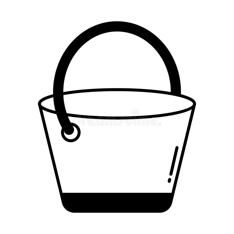 Bucket Half Glyph Style Vector Icon Which Can Easily Modify or Edit ...