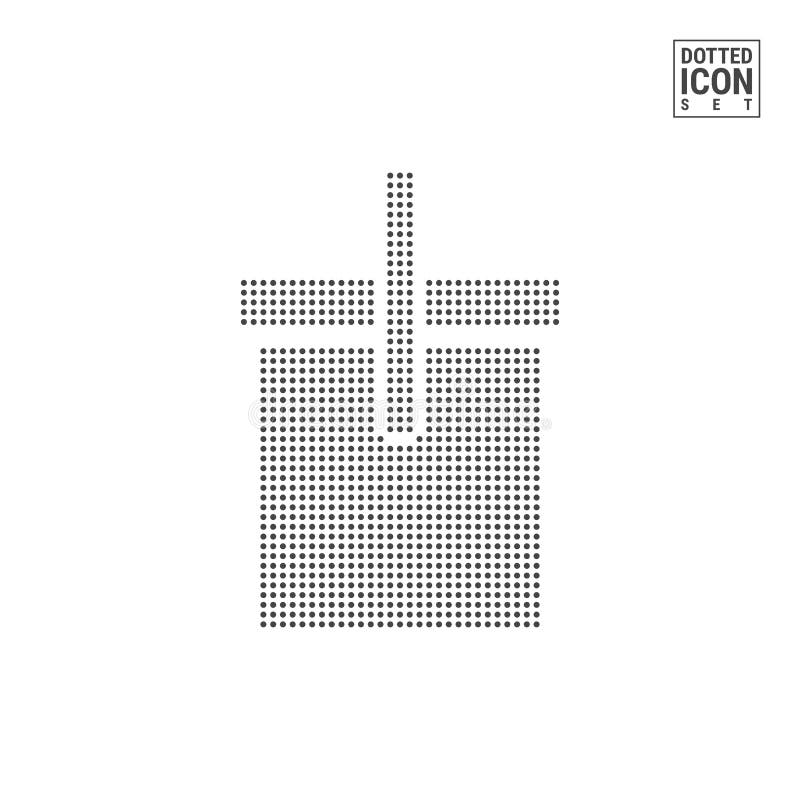 Bucket with Handle Dot Pattern Icon. Bucket Dotted Icon Isolated on ...