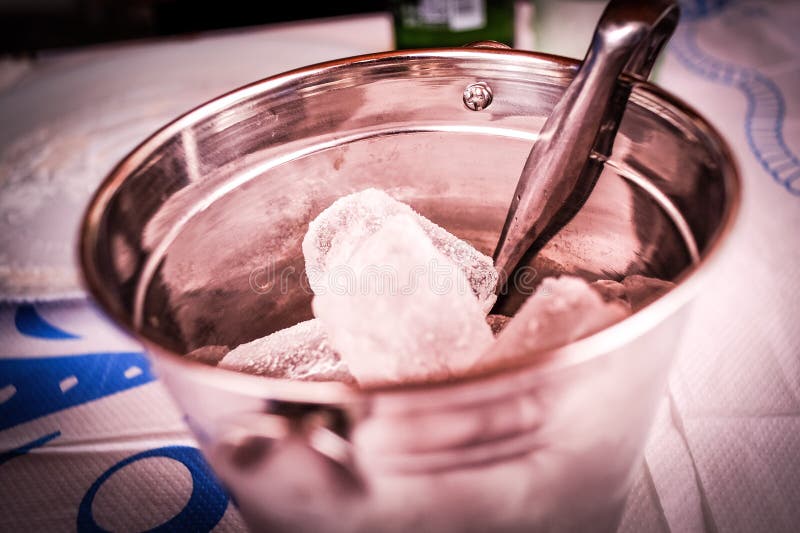 Bucket Ice Kavala City in Greece Stock Image - Image of bucket ...