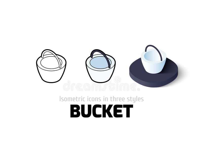 Bucket Icon in Different Style Stock Vector - Illustration of housework ...