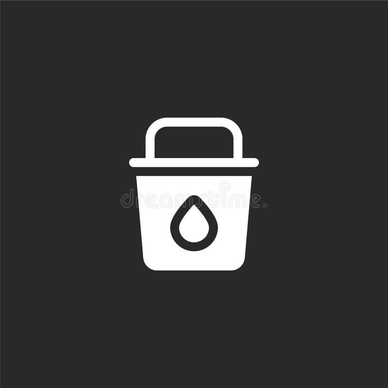 Bucket Icon. Filled Bucket Icon for Website Design and Mobile, App ...