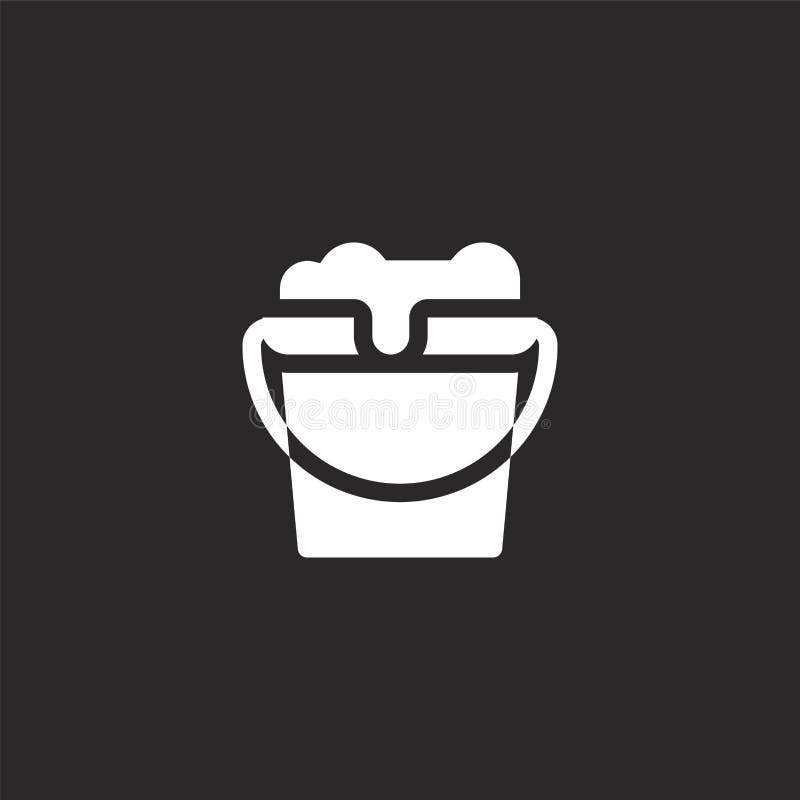 Bucket Icon. Filled Bucket Icon for Website Design and Mobile, App ...