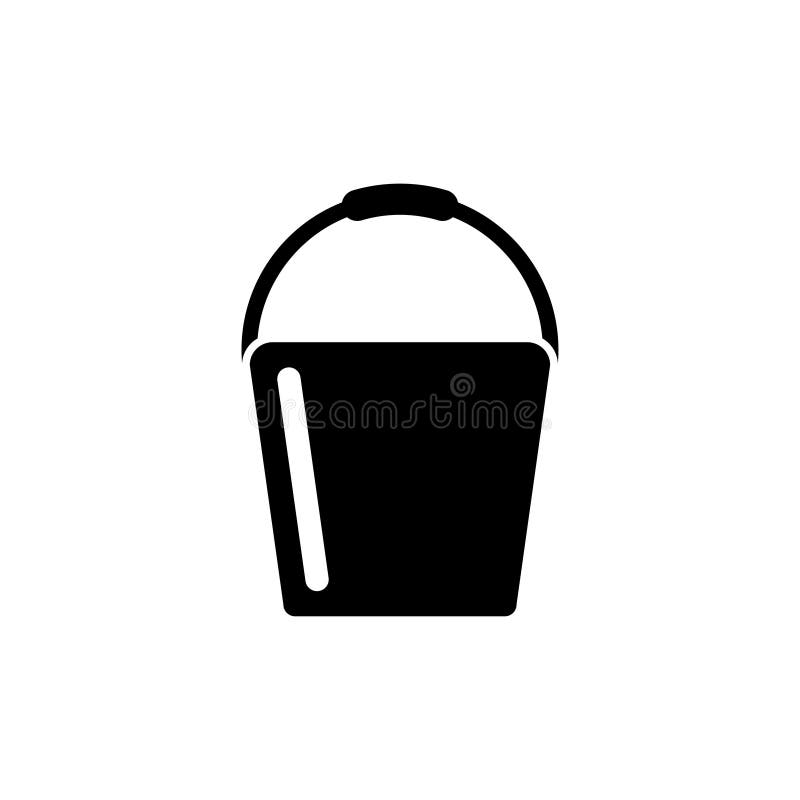Bucket Icon Flat Vector Template Design Trendy Stock Vector ...