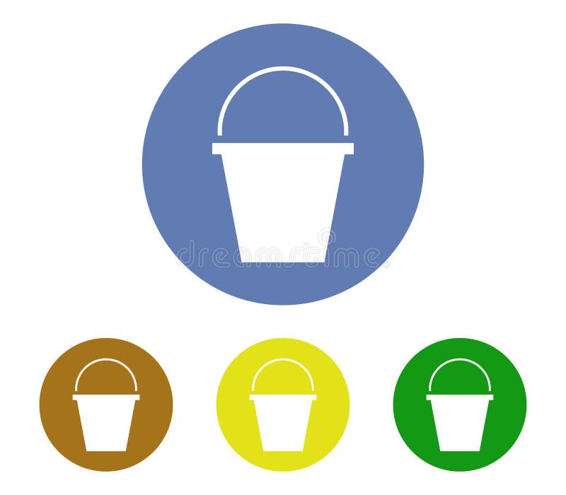 Bucket icon illustrated stock illustration. Illustration of work - 86550144