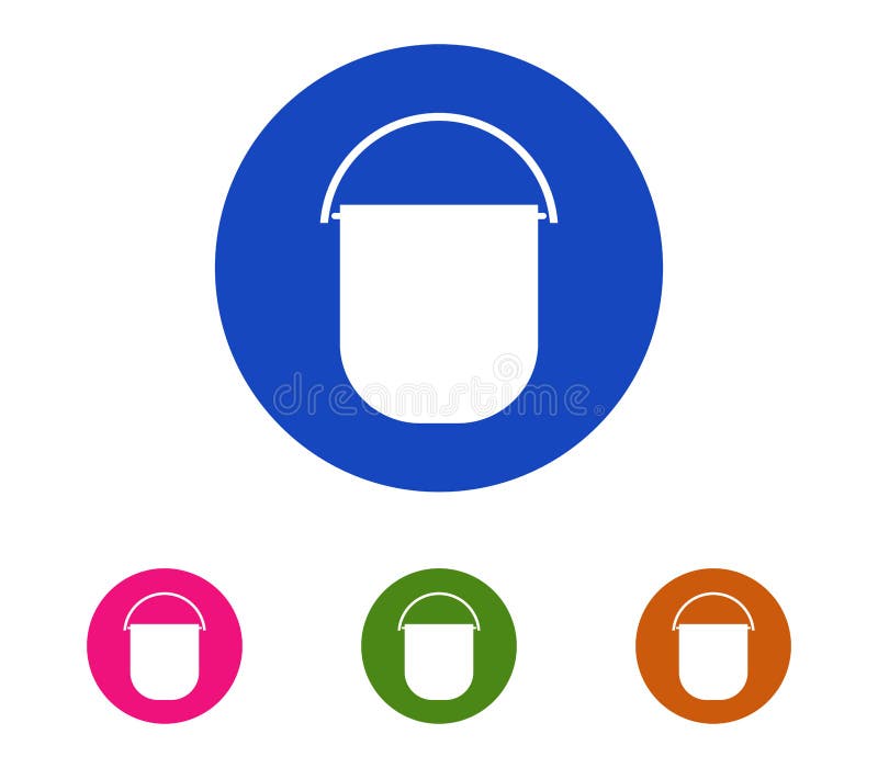 Bucket Icon Illustrated in Vector on White Background Stock ...