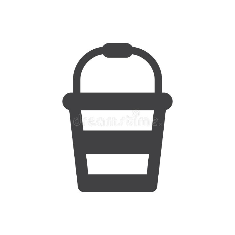 Bucket icon stock illustration. Illustration of container - 374742615