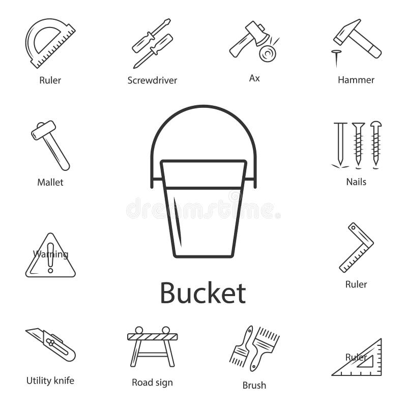 Bucket Icon. Simple Element Illustration. Bucket Symbol Design from ...