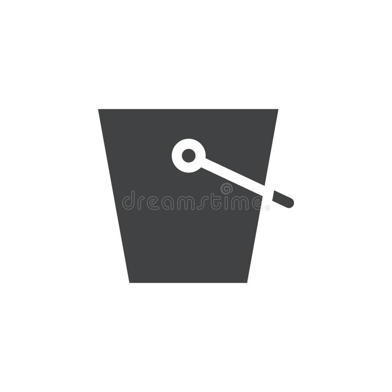 Bucket Icon Simple Vector Symbol Stock Vector - Illustration of ...