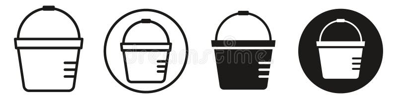 Bucket Icon Vector Set Collection for Web Stock Vector - Illustration ...