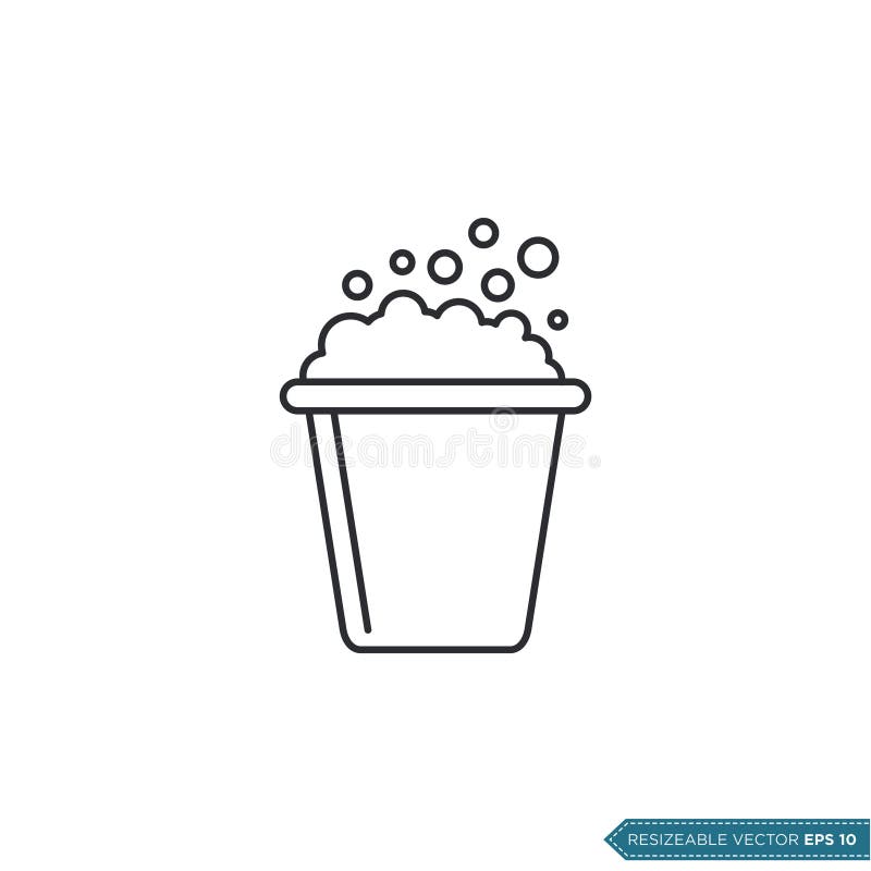 Water Bucket Icon Vector Template Illustration Design Stock ...