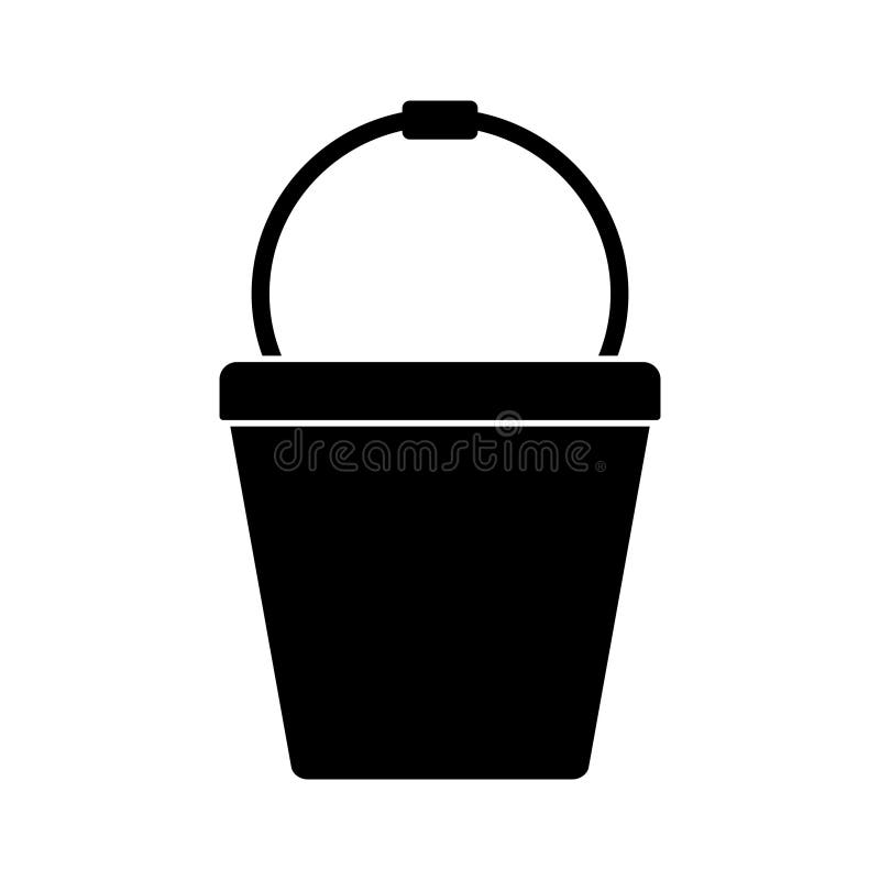 Bucket icon vector stock vector. Illustration of color - 280088356
