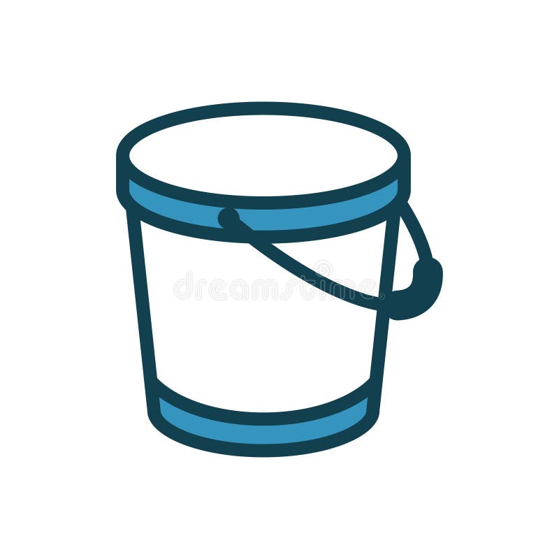 Bucket Free Vector Icon on Trendy Design Stock Vector - Illustration of ...