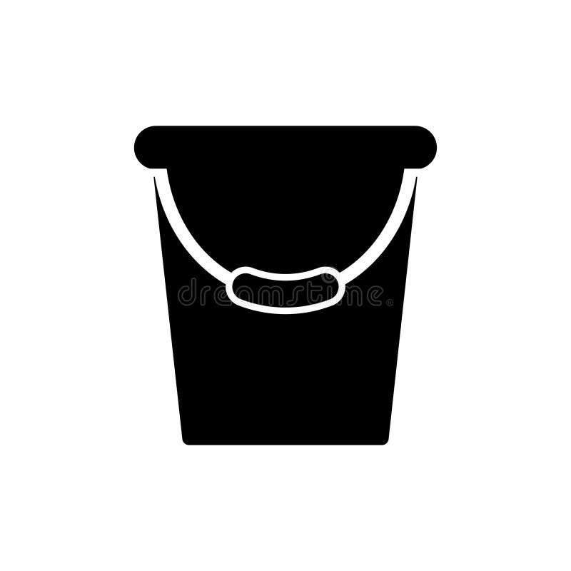 Bucket Free Vector Icon on Trendy Design Stock Vector - Illustration of ...