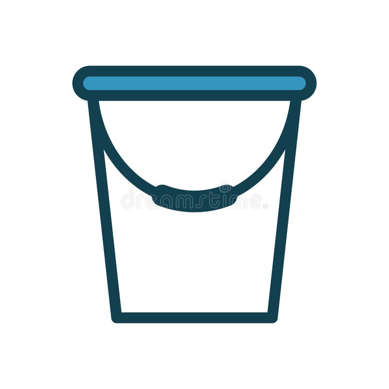 Bucket Free Vector Icon on Trendy Design Stock Vector - Illustration of ...
