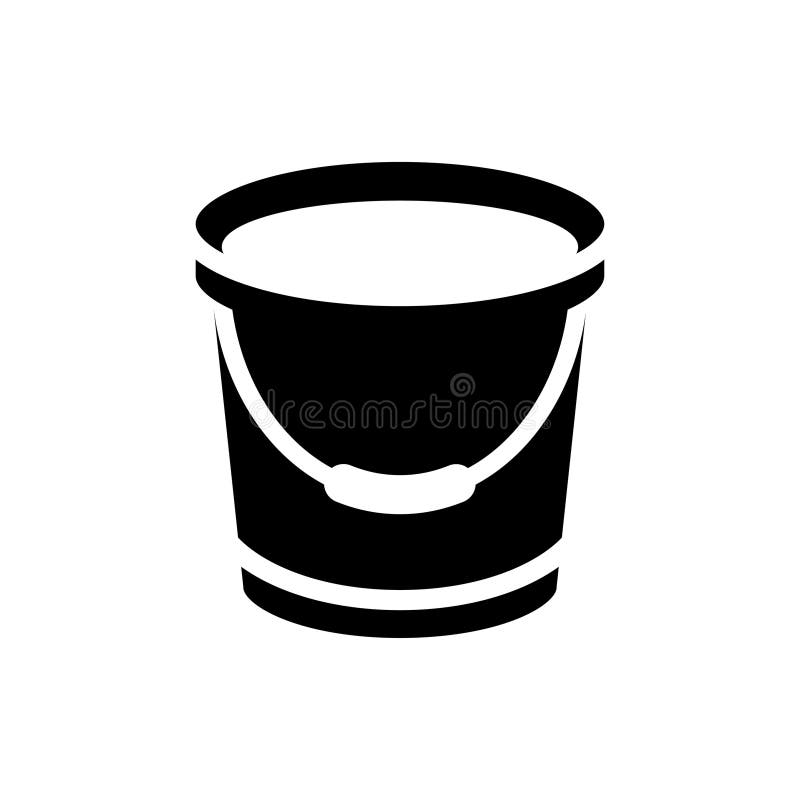 Bucket Free Vector Icon on Trendy Design Stock Vector - Illustration of ...