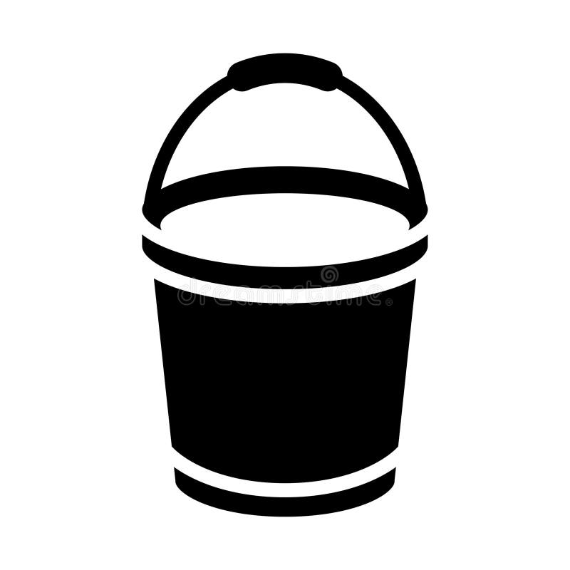 Bucket Free Vector Icon on Trendy Design Stock Vector - Illustration of ...