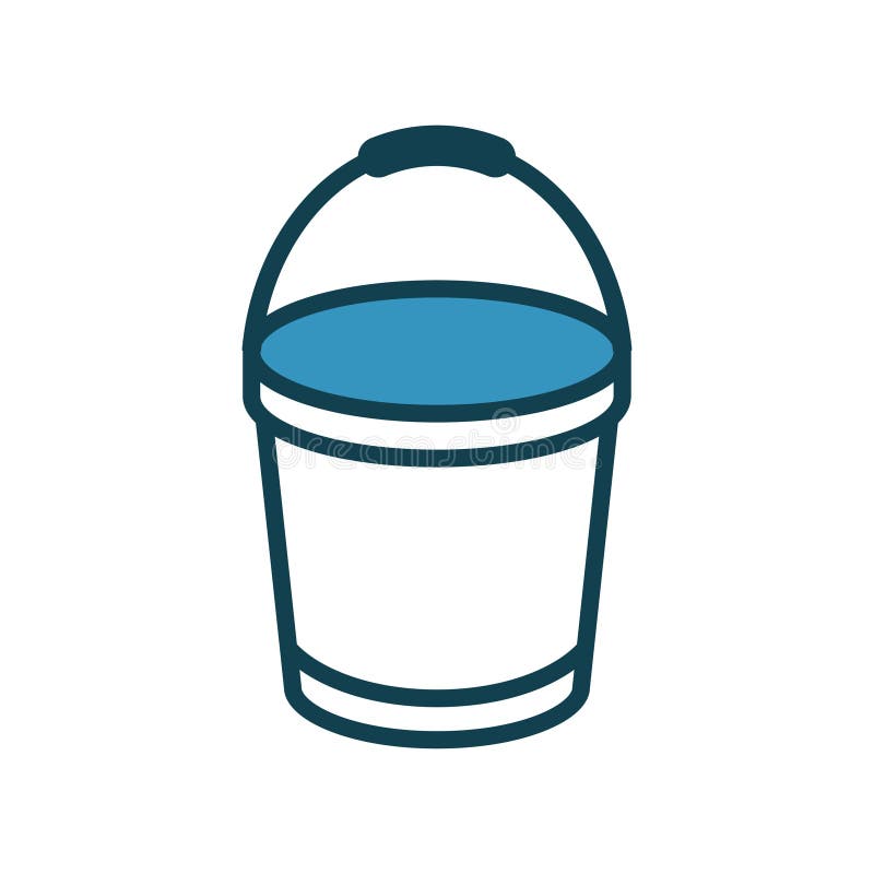 Bucket Free Vector Icon on Trendy Design Stock Vector - Illustration of ...