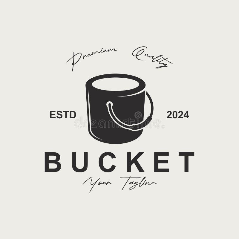 Bucket Logo Design, Vector, Illustration, Symbol, Icon. Stock Vector ...