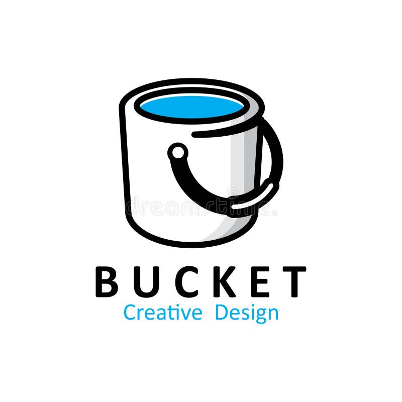 Bucket Logo Design, Vector, Illustration, Symbol, Icon. Stock Vector ...