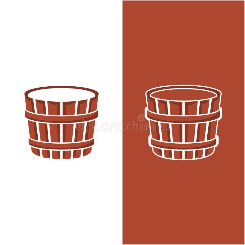 Bucket Logo Design, Vector, Illustration, Symbol, Icon. Vintage Bucket ...