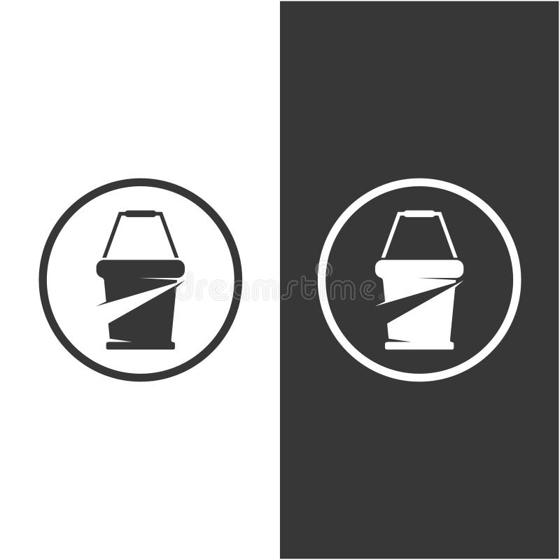 Bucket Logo Design, Vector, Illustration, Symbol, Icon. Vintage Bucket ...