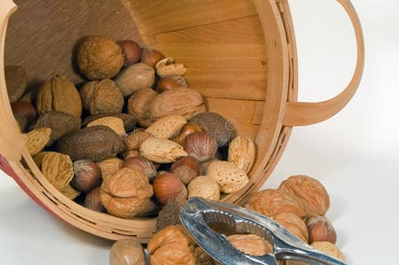 Bucket of Mixed Nuts stock photo. Image of cracker, beige - 1721906