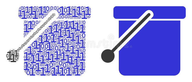Bucket Mosaic of Binary Digits Stock Vector - Illustration of binary ...