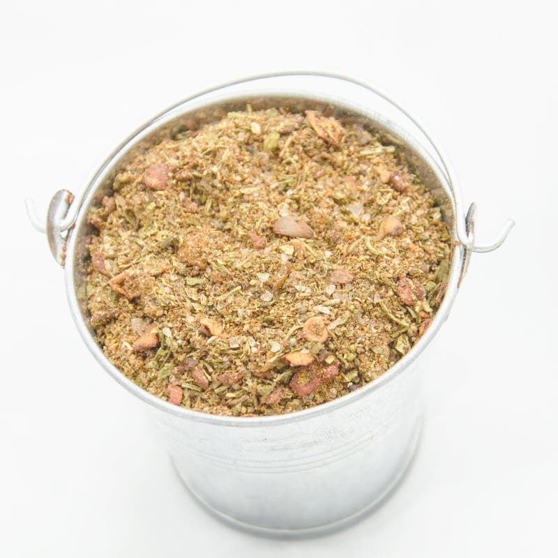 A Bucket of Oriental Spices on a Light Background Stock Image - Image ...