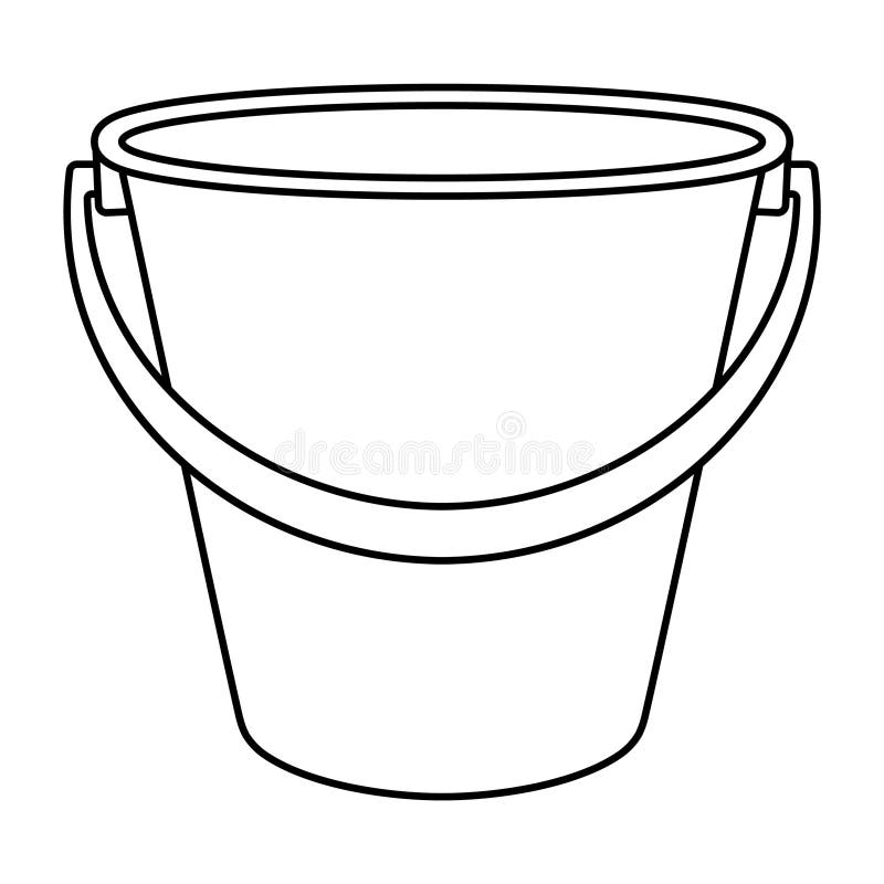 Empty Bucket Line Drawing Stock Illustrations – 440 Empty Bucket Line ...