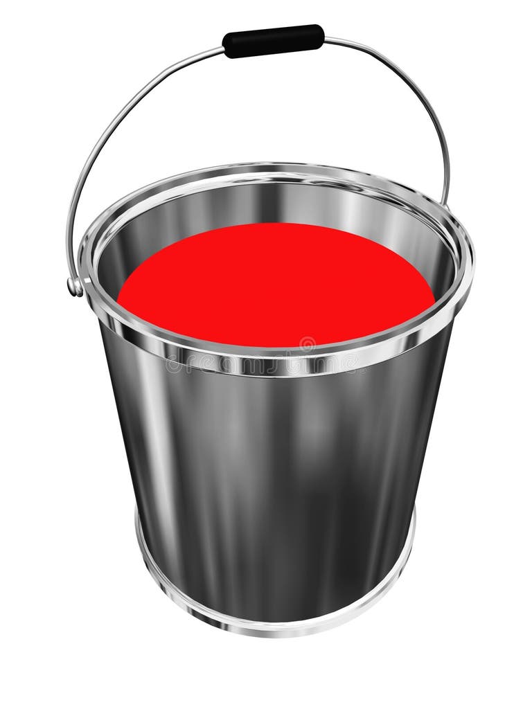 Bucket Red Paint Stock Illustrations – 3,557 Bucket Red Paint Stock ...