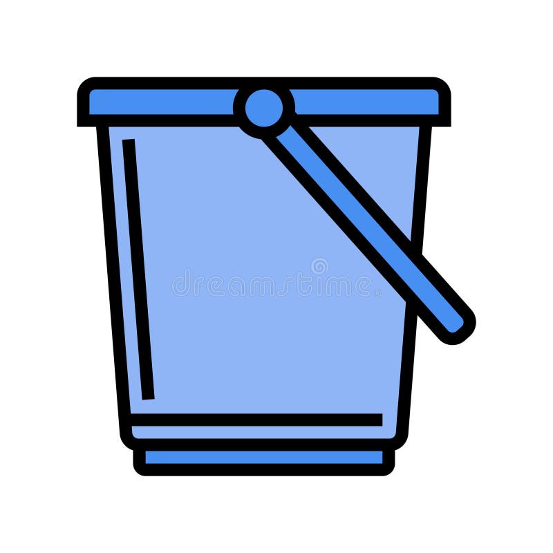Bucket Plastic Package Color Icon Vector Illustration Stock ...