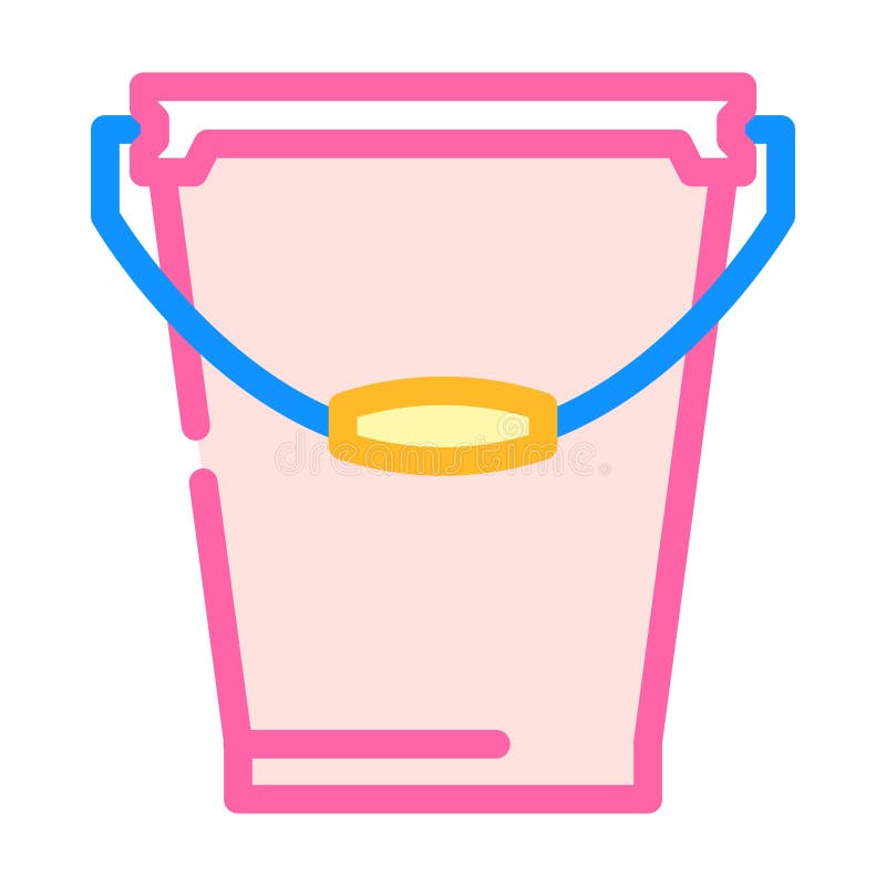 Bucket Plastic Package Color Icon Vector Illustration Stock Vector ...