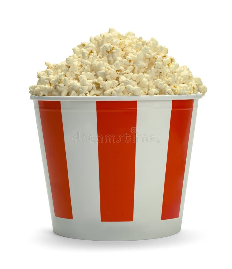 Bucket of Popcorn Side View Stock Image - Image of fast, heap: 76065503