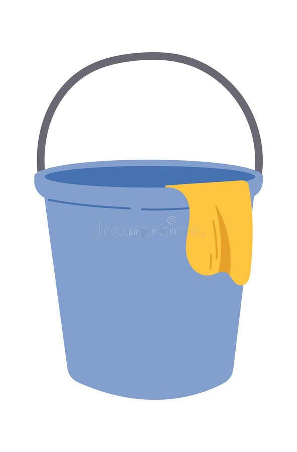 Bucket with Rag stock vector. Illustration of hygiene - 277952092