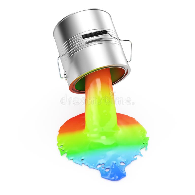 3d Blue Paint Pouring Bucket Stock Illustrations – 76 3d Blue Paint ...