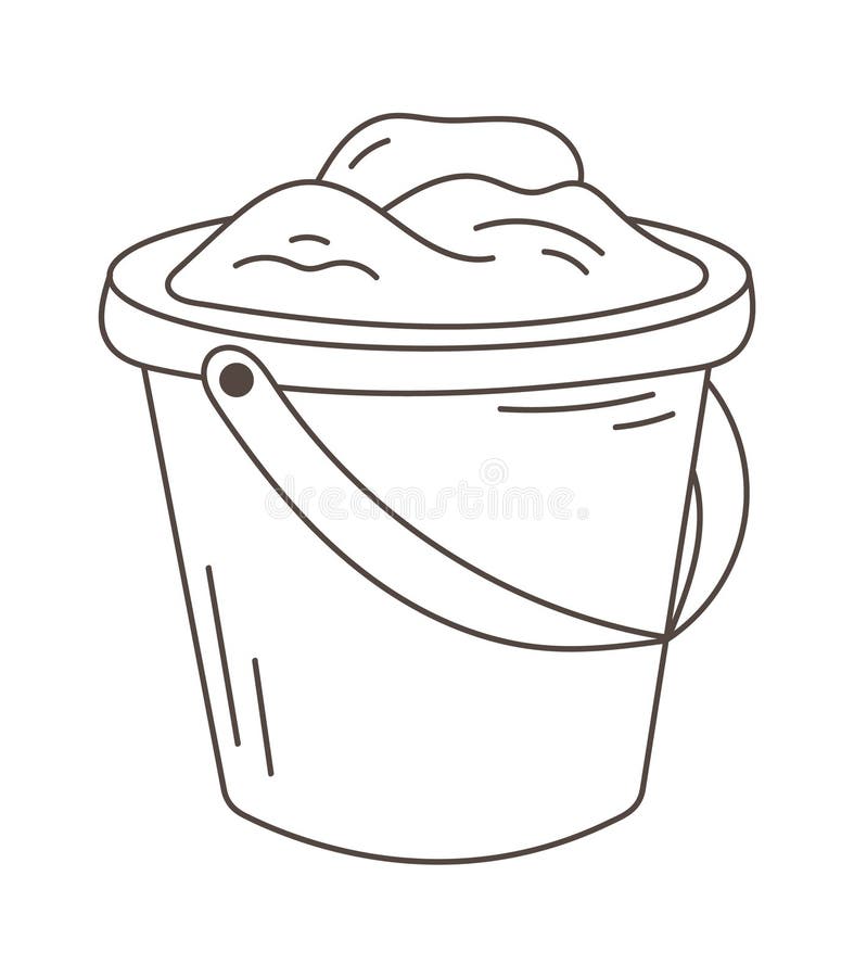 Bucket with Sand stock vector. Illustration of beach - 273903298