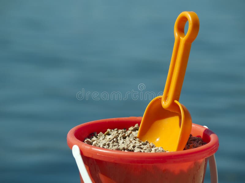 Bucket in the sea stock image. Image of water, recover - 16946125