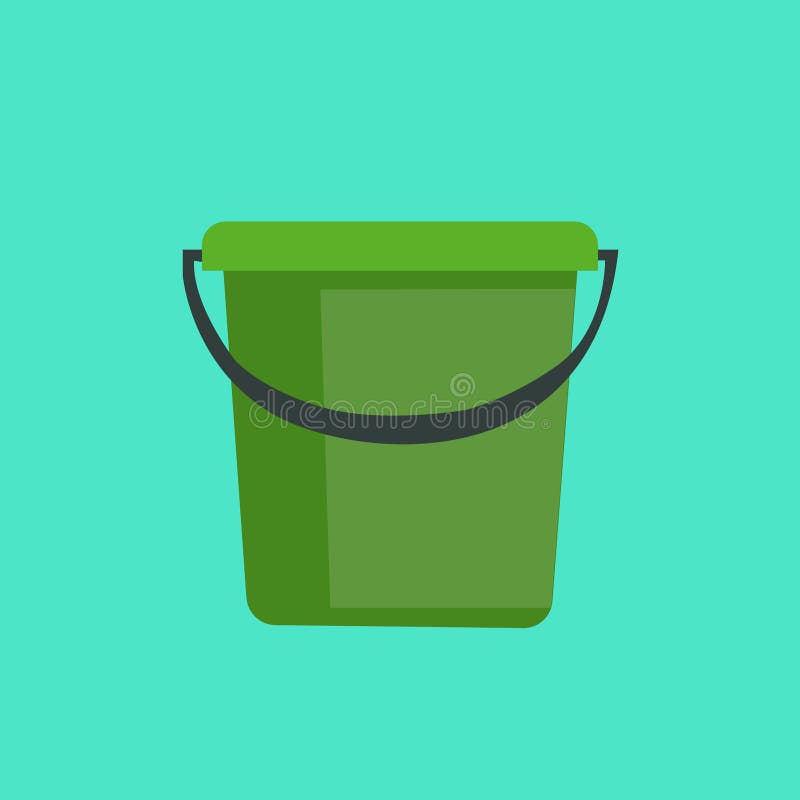 Bucket Sign Isolated on Background. Vector Illustration Stock ...