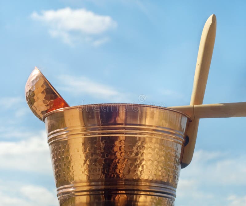 Bucket and spoon stock image. Image of bucket, vessel - 15235765