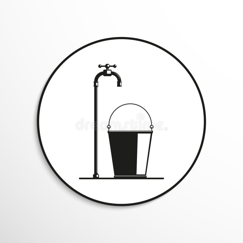 Bucket. Symbol. Vector Icon. Stock Illustration - Illustration of ...