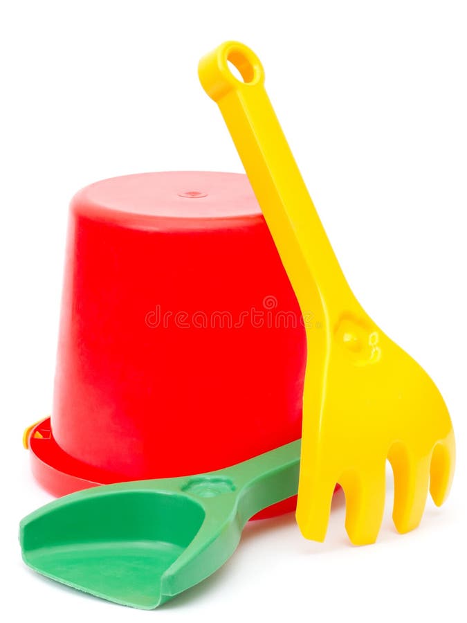 Empty red bucket stock photo. Image of sandbox, colour - 26243898