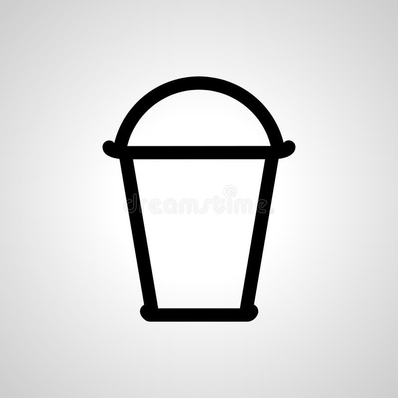 Bucket Line Icon. Bucket Linear Outline Icon Stock Vector ...