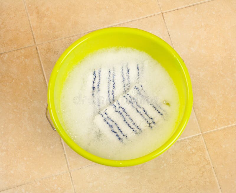 Bucket of Water and Cloth for Cleaning Stock Image - Image of floor ...