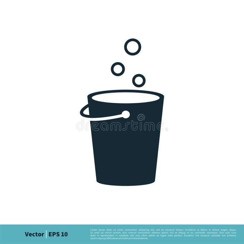 Bucket Water Icon Vector Logo Template Illustration Design. Vector EPS ...