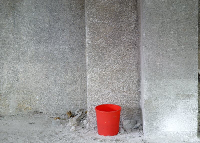 Bucket of Water with Old Walls. Stock Photo - Image of container ...