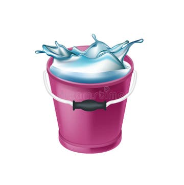 Bucket Water Splash Isolated White Stock Illustrations – 419 Bucket ...