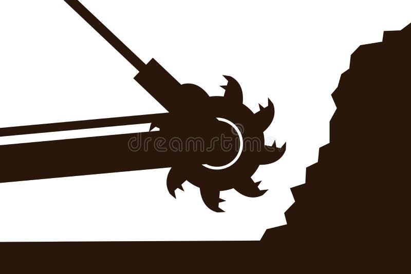 Bucket-wheel Excavator Icon in Cartoon Style Isolated on White ...