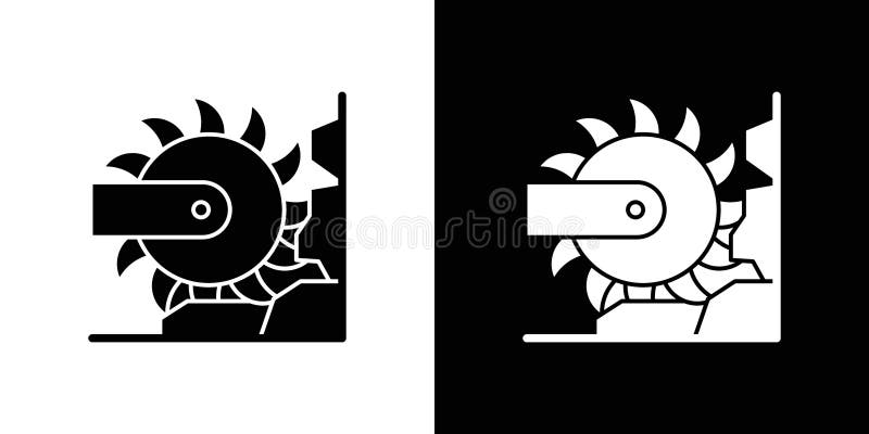 Bucket Wheel Excavator Icon Linear Logo Isolated Stock Illustration ...