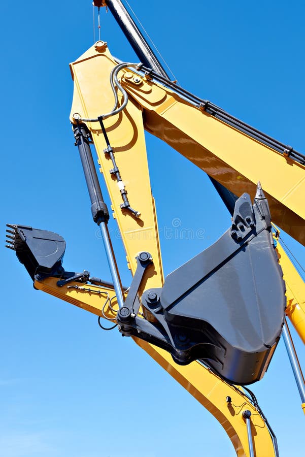 Buckets Construction Excavator Stock Image - Image of transport, bucket ...