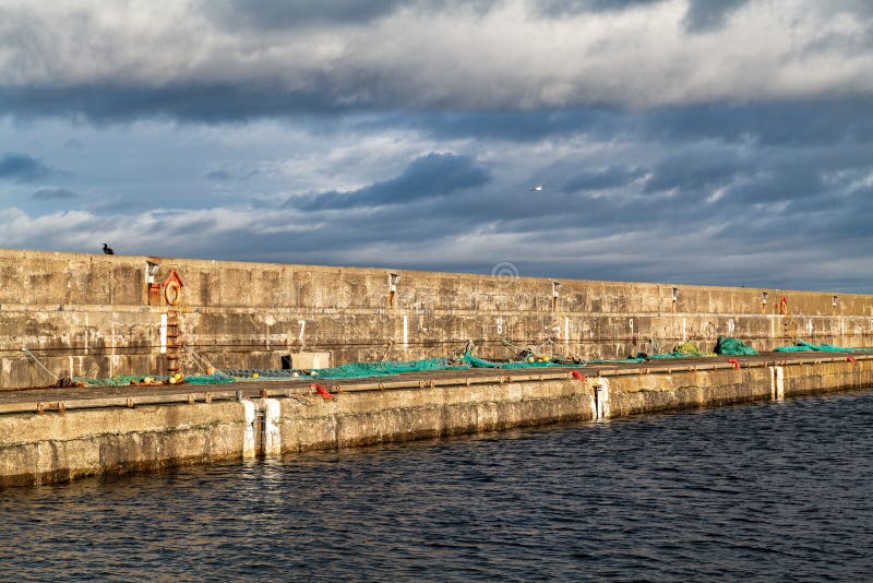 Buckie Harbour Pier with Nets. Editorial Stock Image - Image of city ...